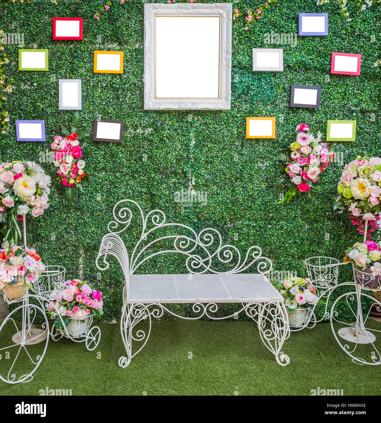 Pretty wedding picture frame Stock Photo - Alamy