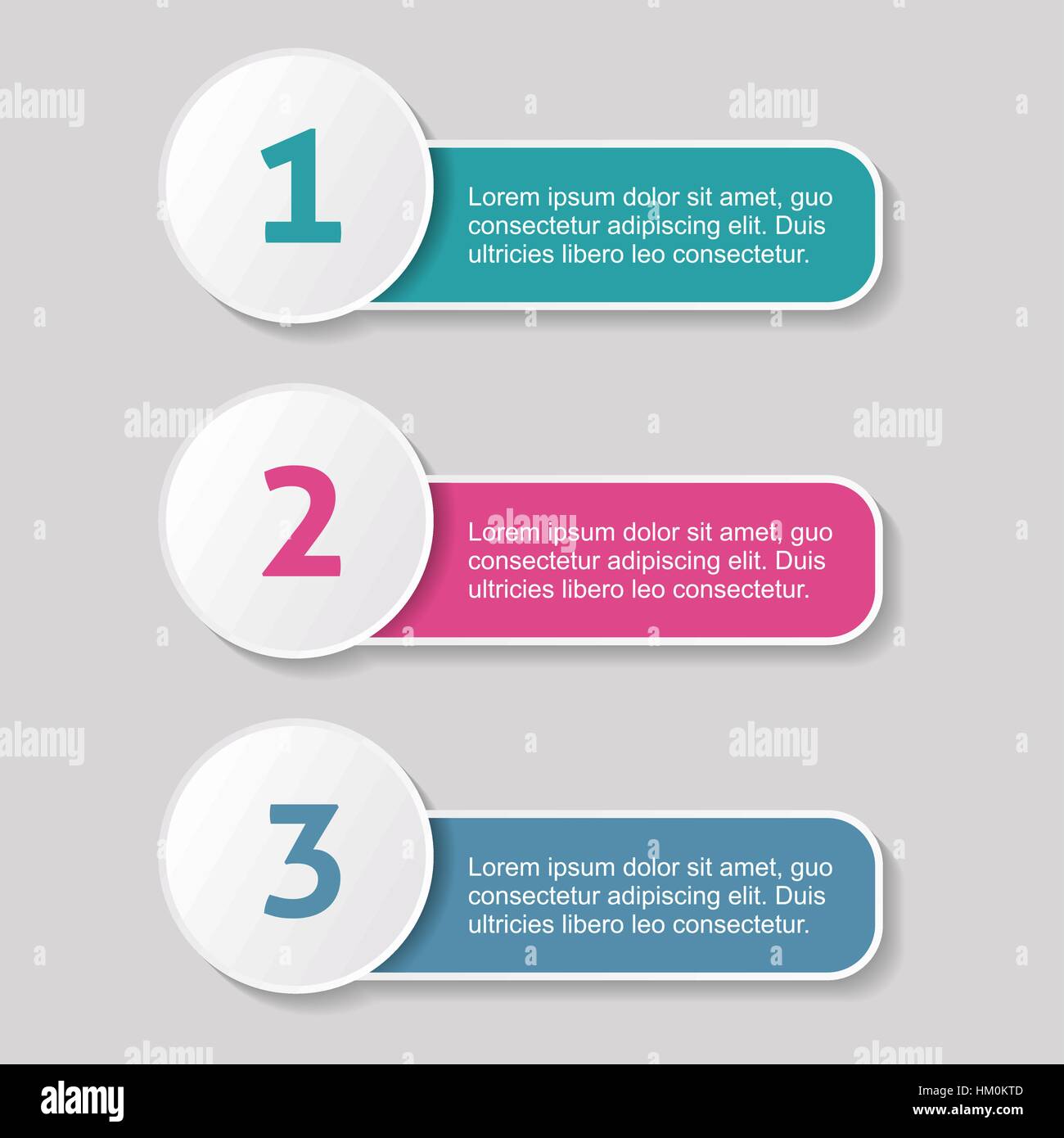 Vector colorful one two three steps progress banners Stock Vector Image ...