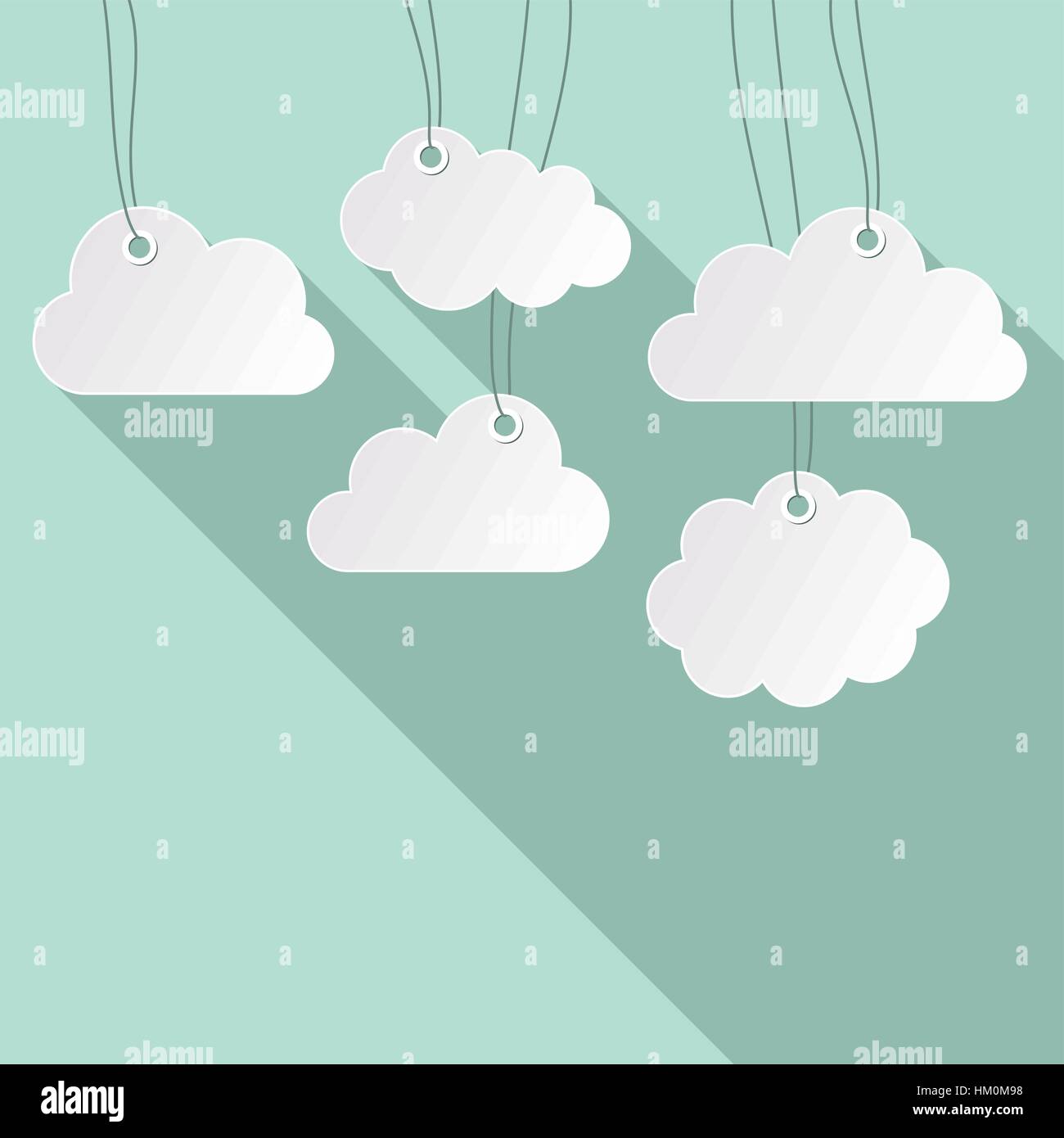 White hanging paper clouds hi-res stock photography and images - Alamy