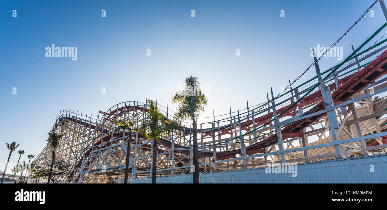 Giant Dipper Roller Coaster at belmont park, san diego Stock Photo - Alamy