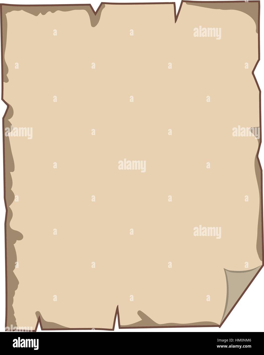 torn parchment with folded sheet edge vector illustration Stock Vector ...