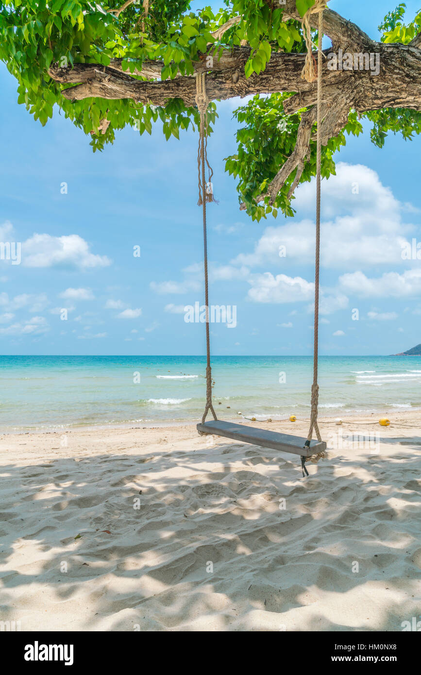A swing on the beach Stock Photo - Alamy