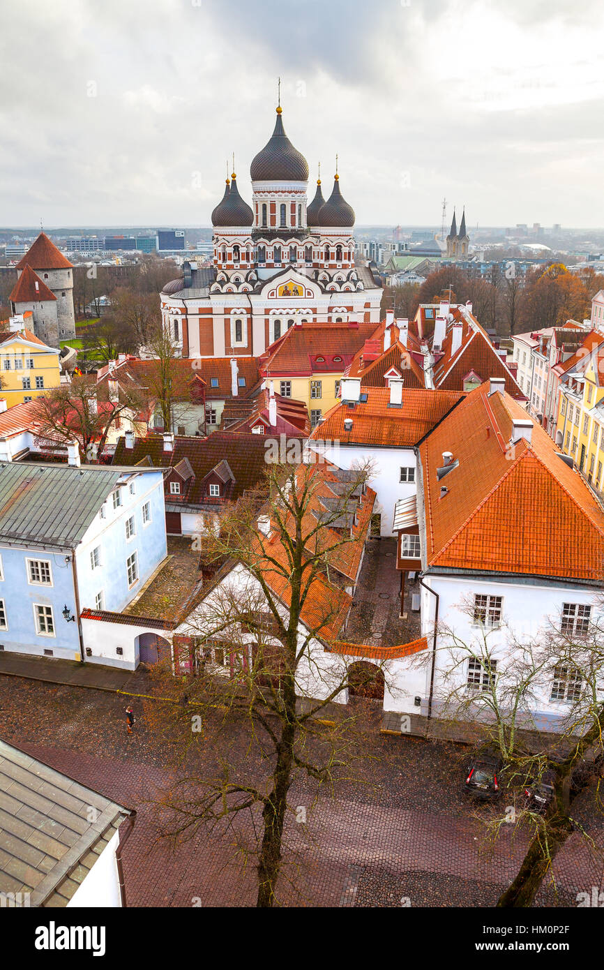 Toompea hill with Russian Orthodox Alexander Nevsky Cathedral, view ...