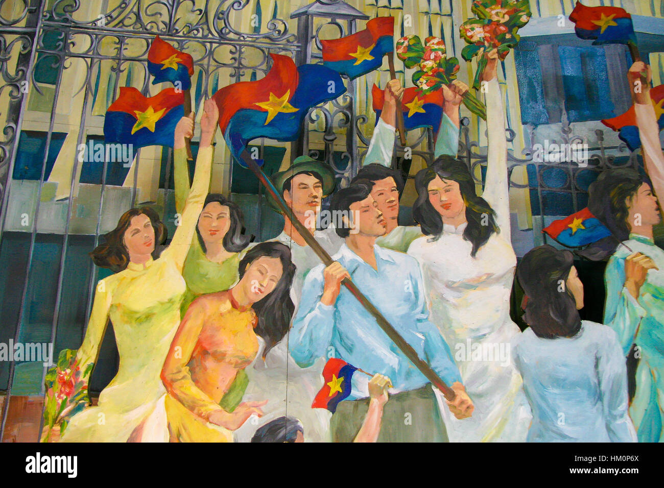 Painting in the Independence Palace in Ho Chi Minh City, Vietnam ...