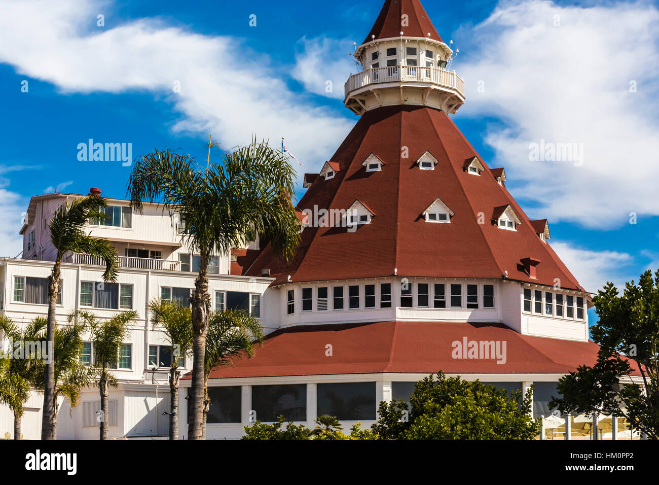 hotel del coronado on coronado island in san diego bay Stock Photo - Alamy