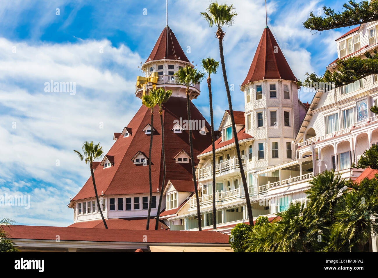 hotel del coronado on coronado island in san diego bay Stock Photo - Alamy