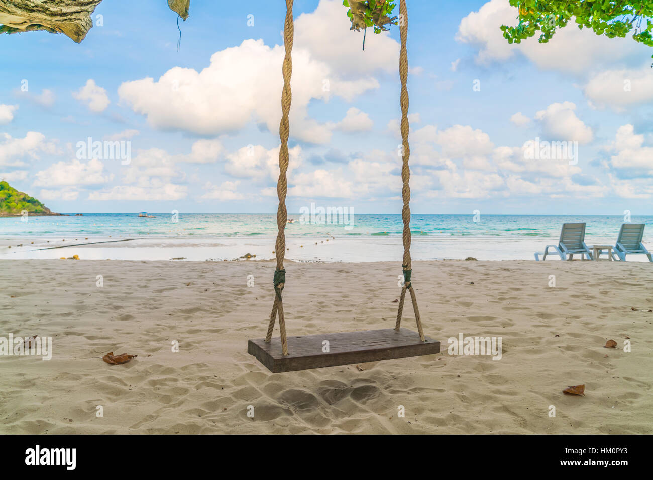 A swing on the beach Stock Photo - Alamy