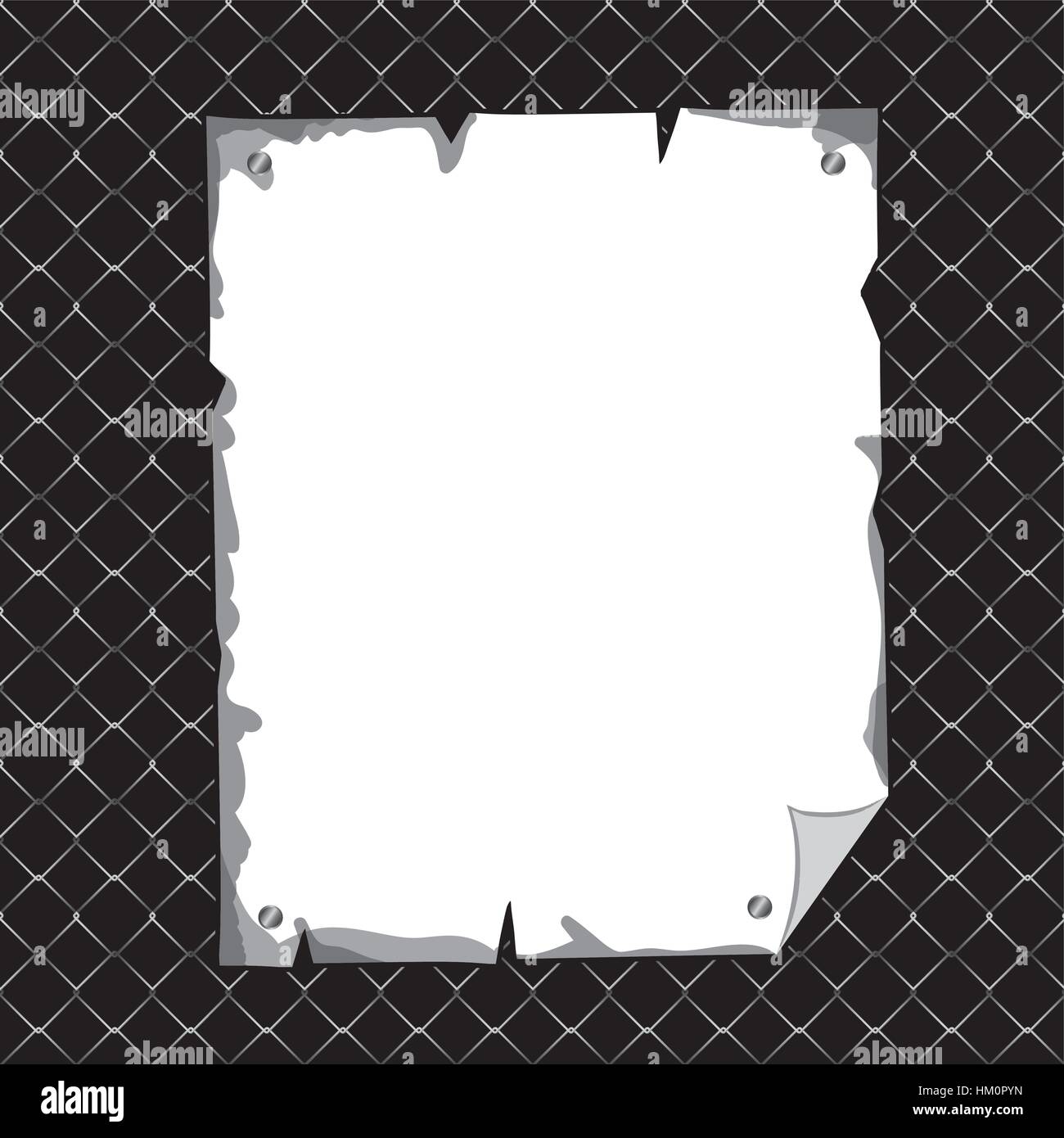 vertical torn sheet in blank over black texture background vector ...