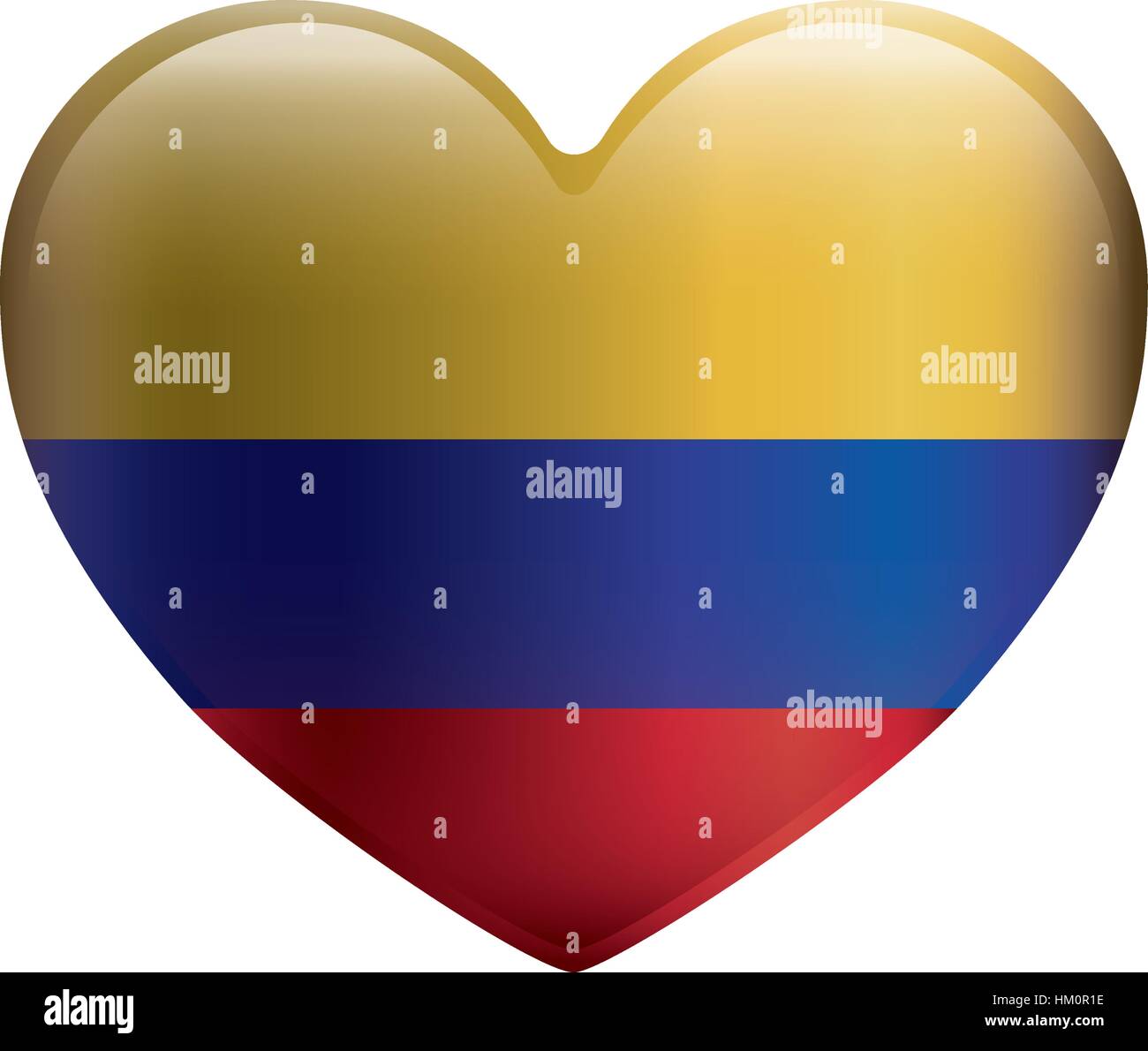 heart with colors colombian flag vector illustration Stock Vector Image ...