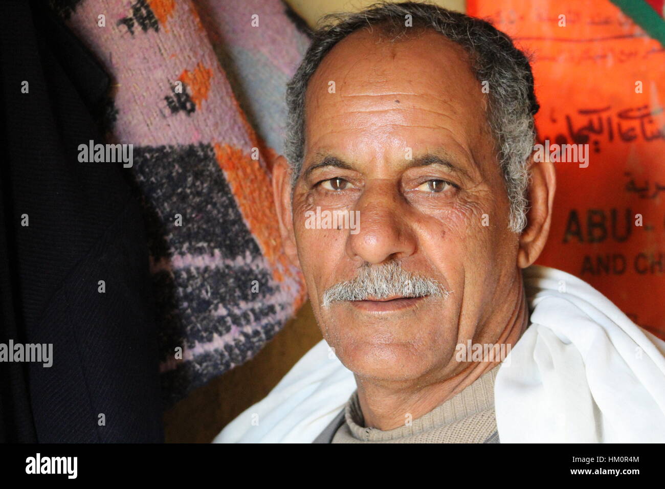 Faces of Egypt Ahmeddee. A scurity guard at Boyoum hotel at Lake ...