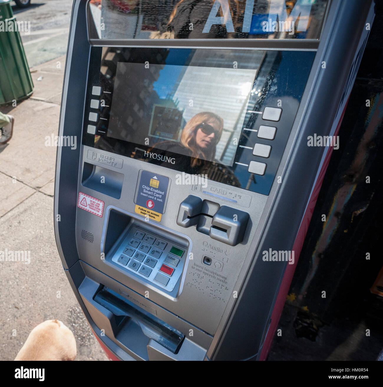 A non-bank owned chip-enabled automated teller machine in the Chelsea ...