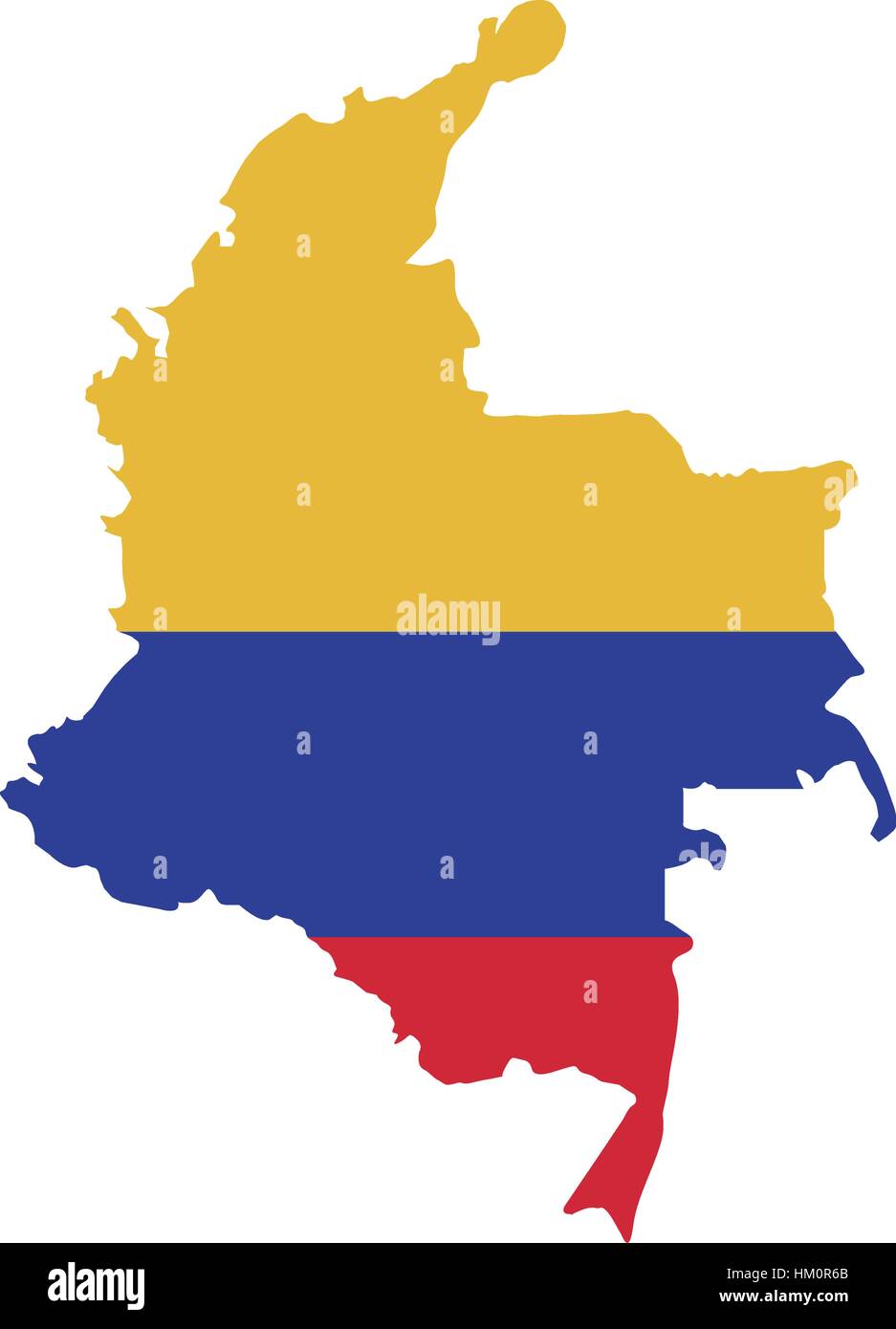 map with colors colombian flag vector illustration Stock Vector Image ...
