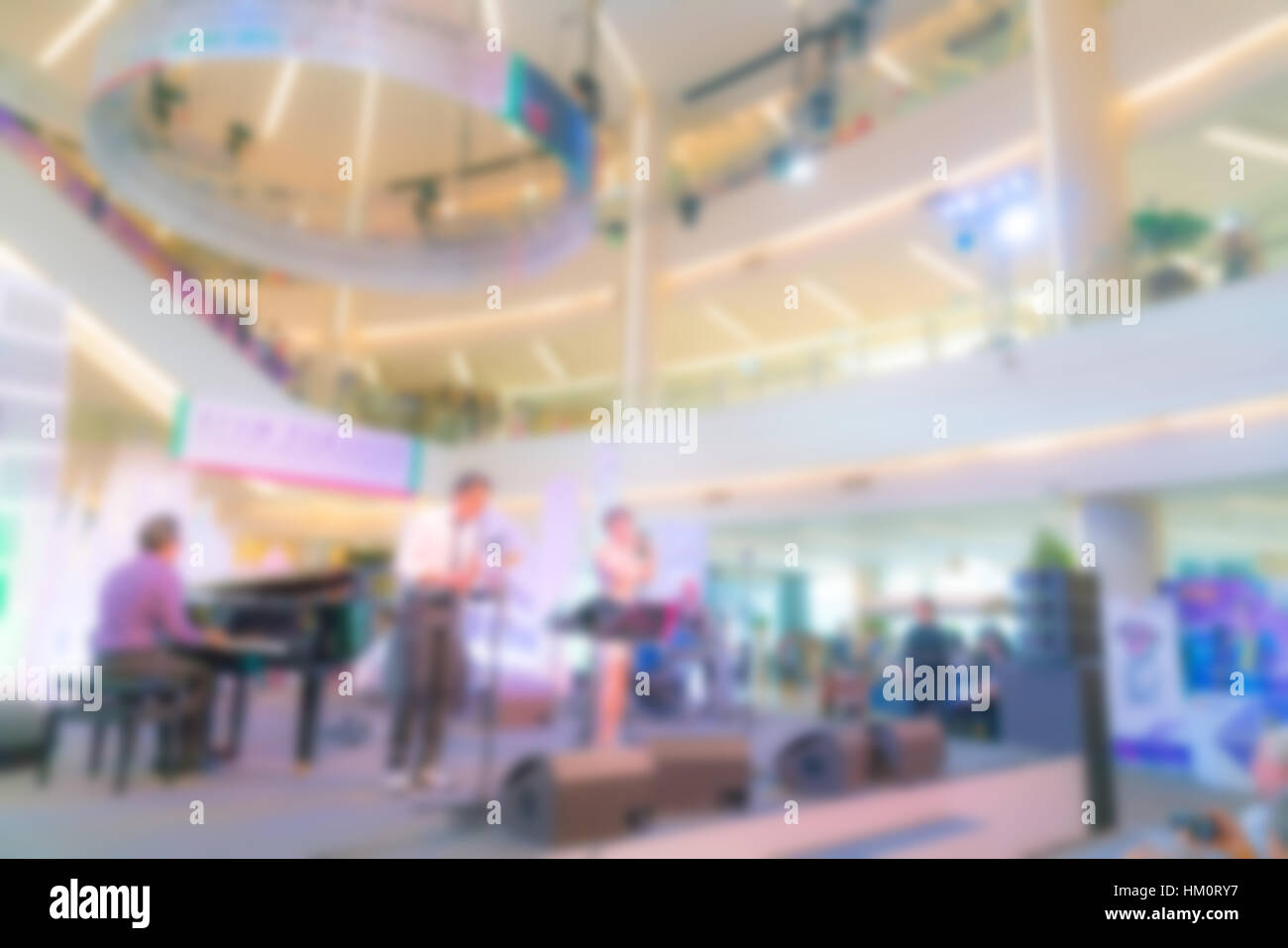 Abstract blur crowd of people at a concert Stock Photo - Alamy
