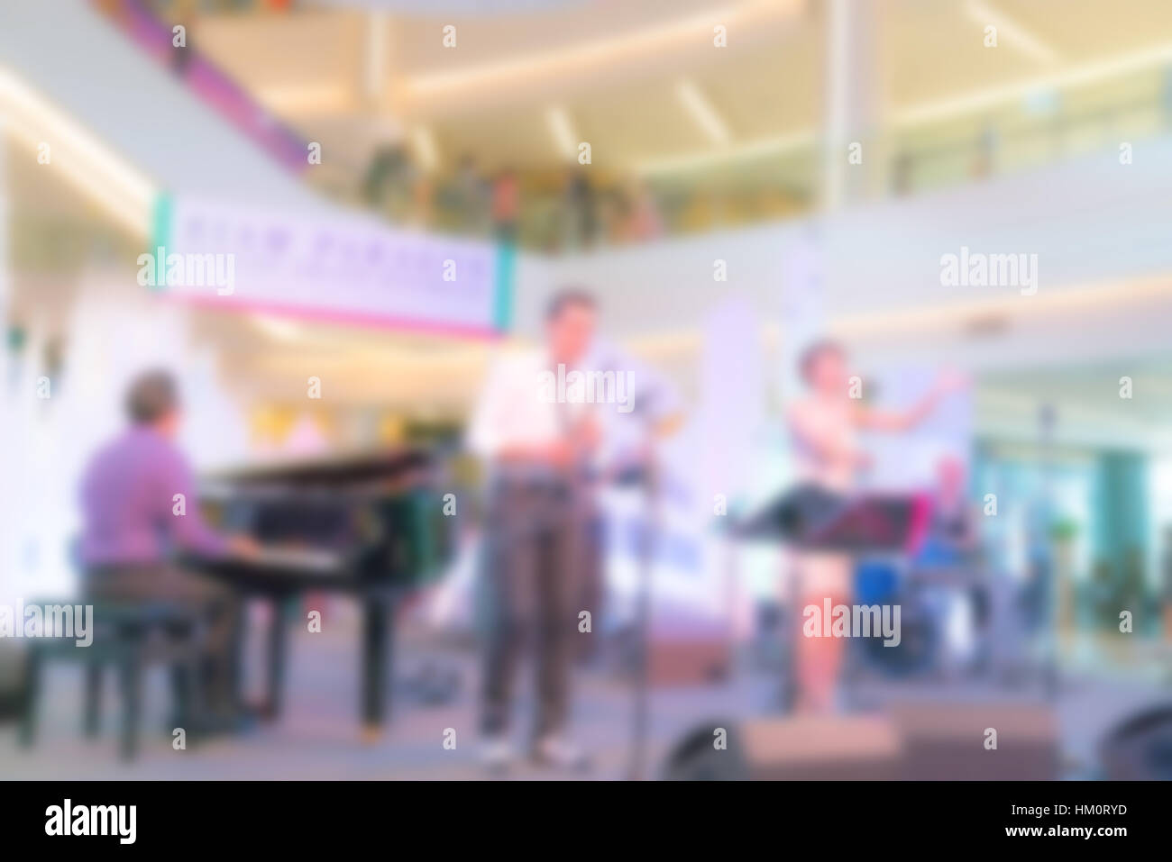Abstract blur crowd of people at a concert Stock Photo - Alamy