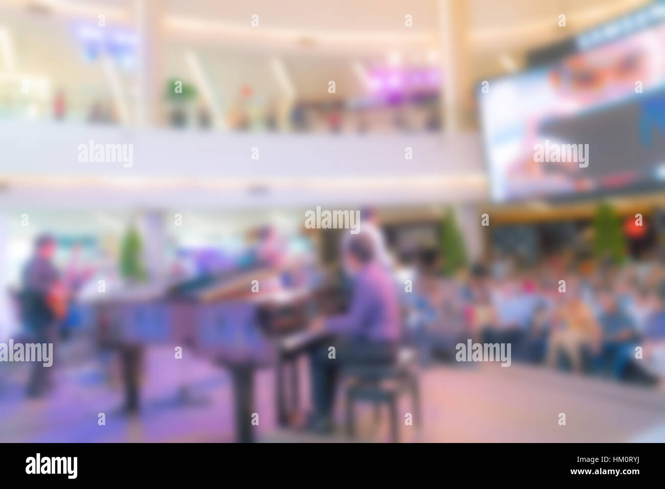 Abstract blur crowd of people at a concert Stock Photo - Alamy