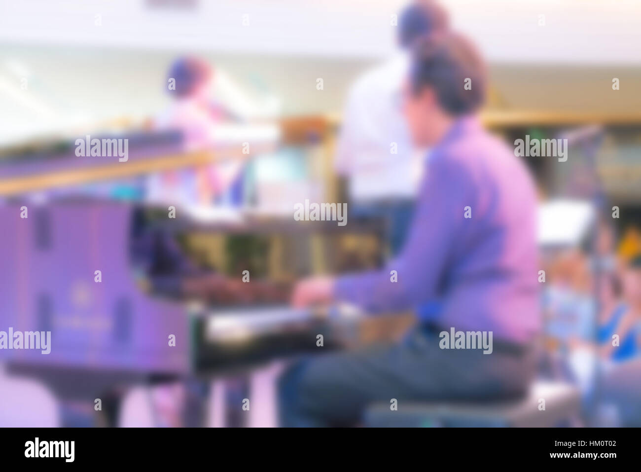 Abstract blur crowd of people at a concert Stock Photo - Alamy