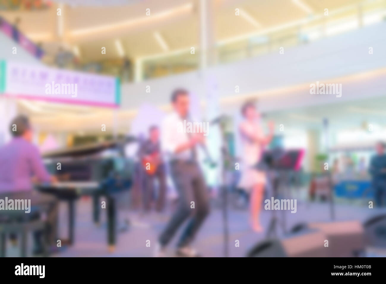 Abstract blur crowd of people at a concert Stock Photo - Alamy