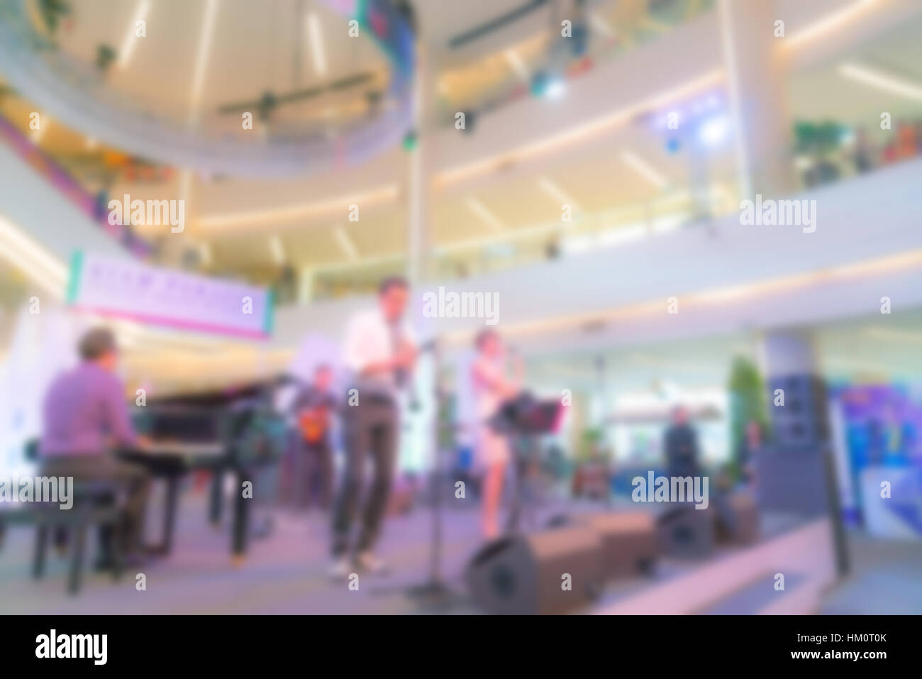 Abstract blur crowd of people at a concert Stock Photo - Alamy