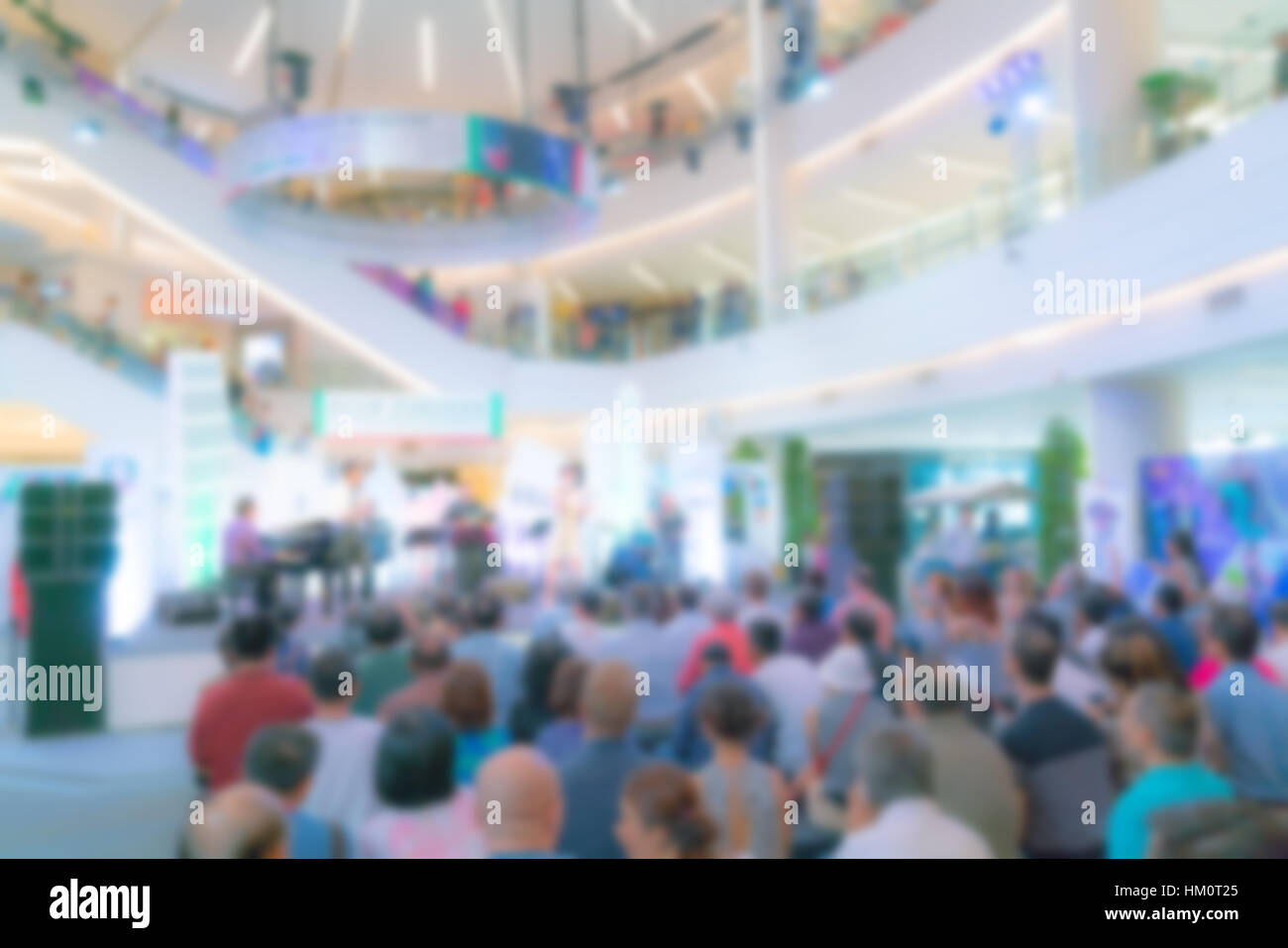 Abstract blur crowd of people at a concert Stock Photo - Alamy