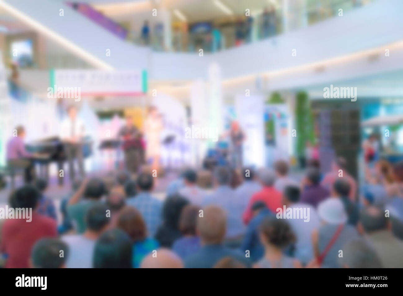 Abstract blur crowd of people at a concert Stock Photo - Alamy