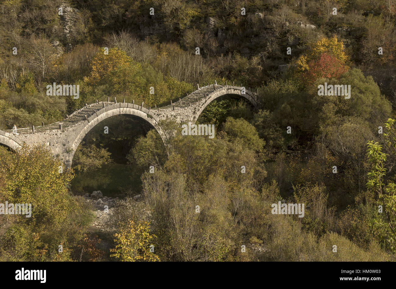 The triple bridge at Kipi – Plakida or Kalogeriko bridge, built 1814 to ...