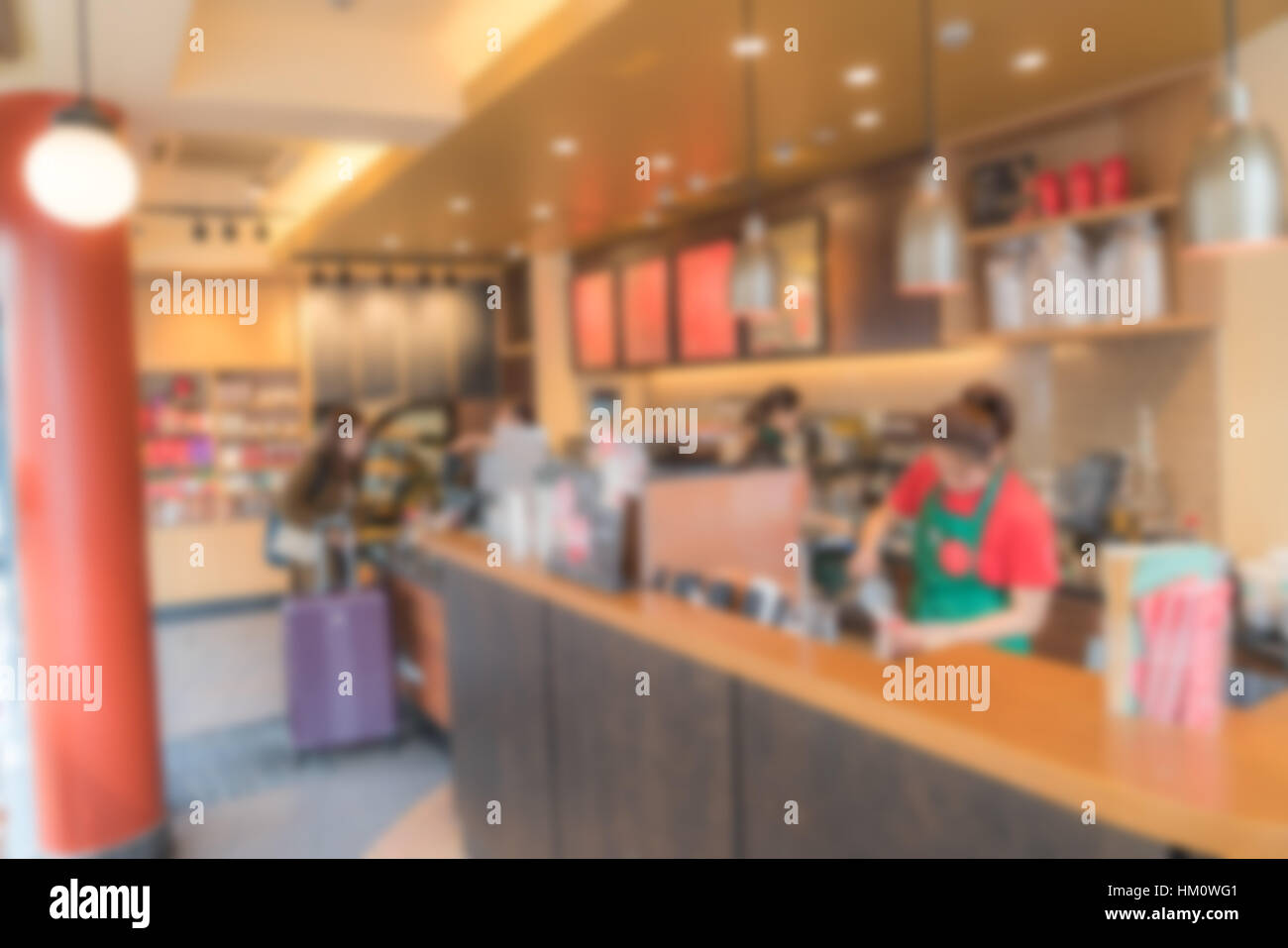 Coffee shop blur background Stock Photo - Alamy