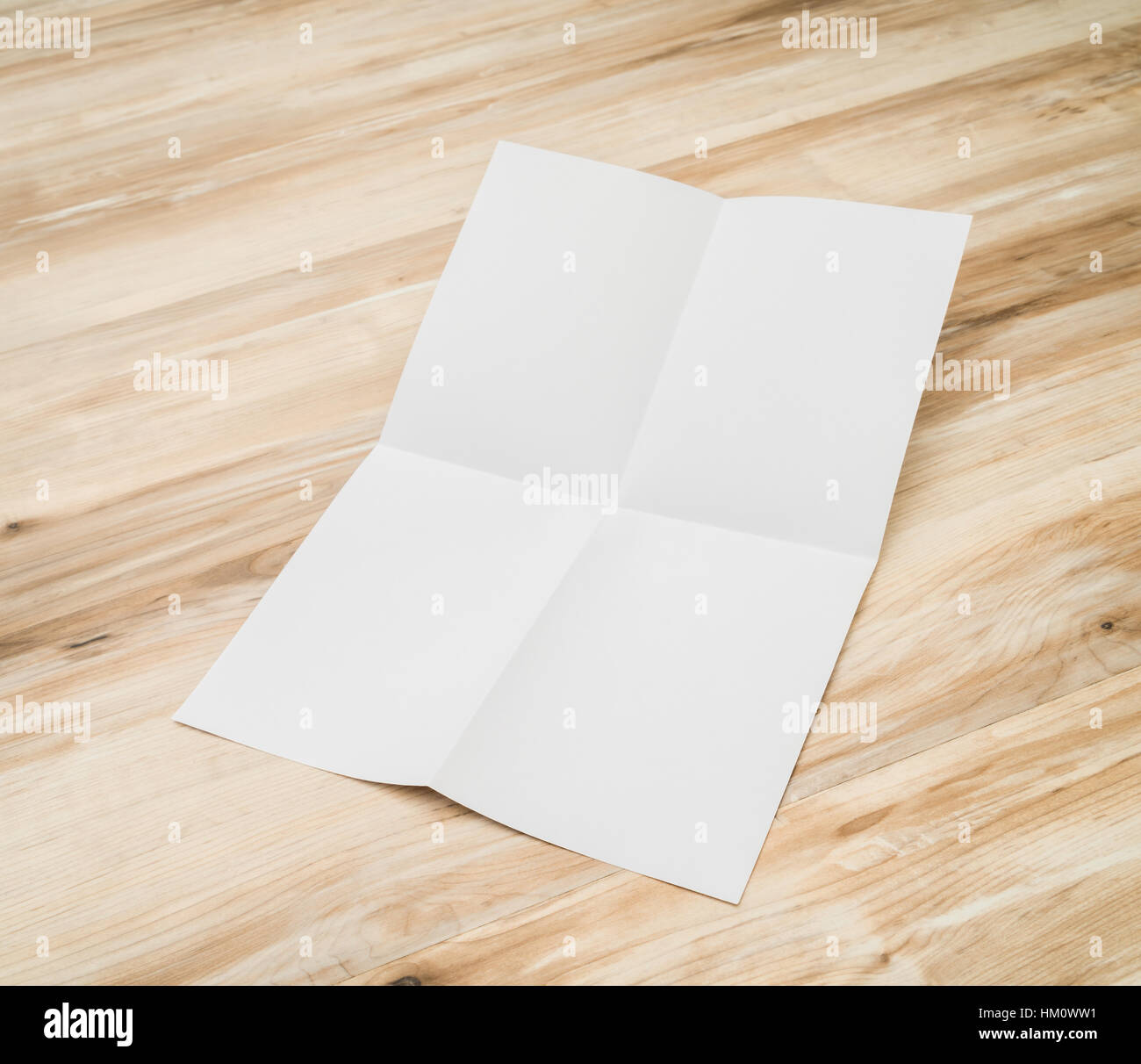 White template paper on wood texture Stock Photo - Alamy