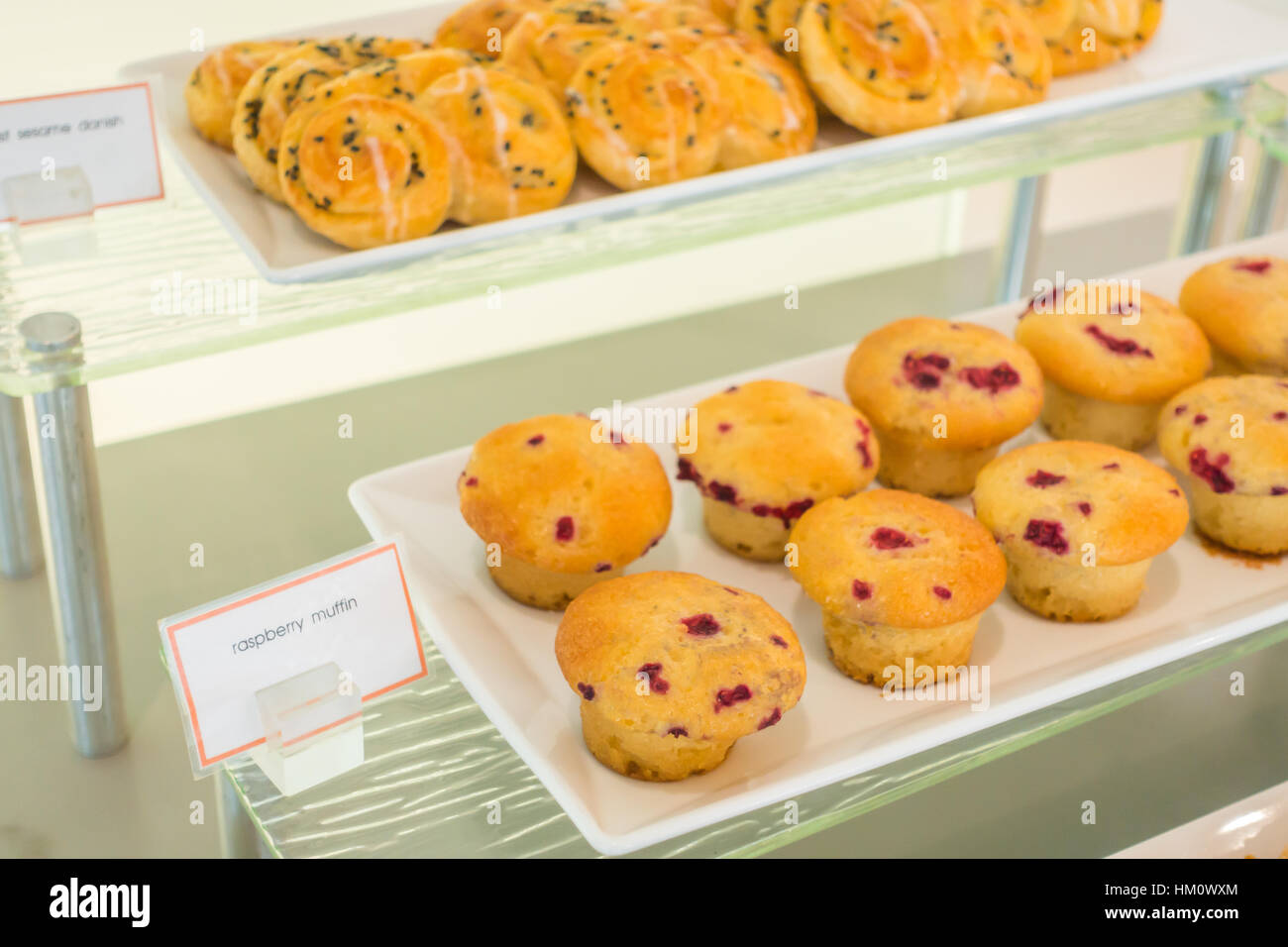 Chocolate chip muffins on table in buffet Stock Photo - Alamy