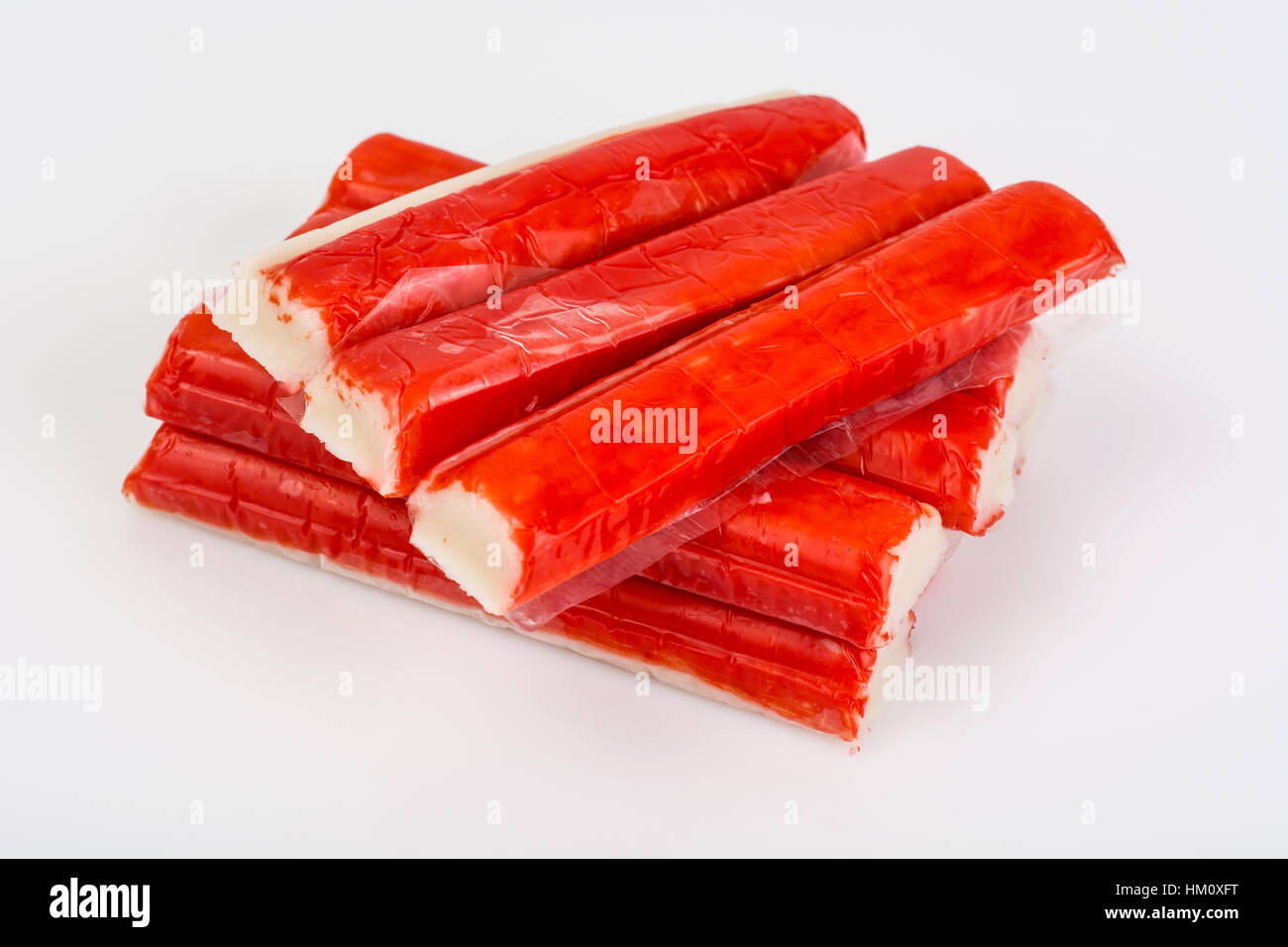 Crab sticks in plastic packaging Stock Photo - Alamy