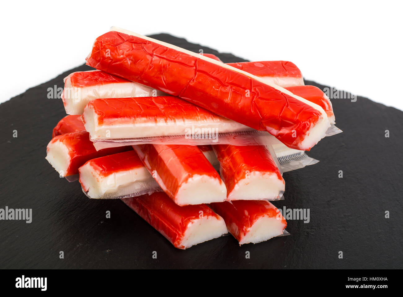 Crab sticks in plastic packaging Stock Photo - Alamy