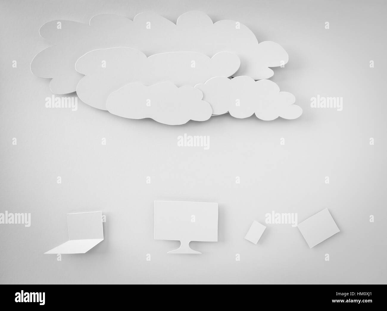 Paper cut of Cloud computing concept Stock Photo - Alamy