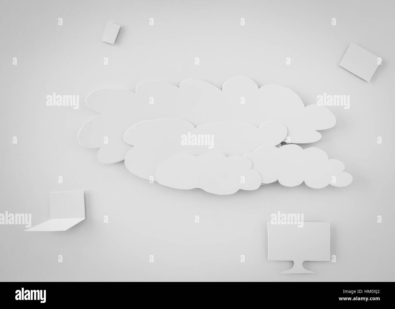 Paper cut of Cloud computing concept Stock Photo - Alamy