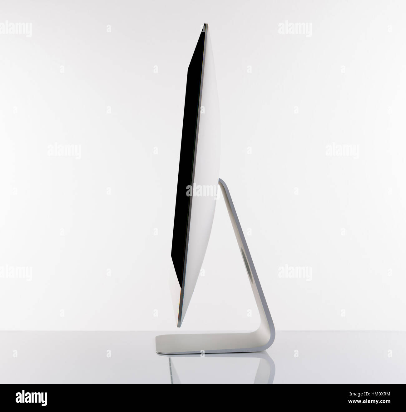 Computer display isolated on white background Stock Photo - Alamy