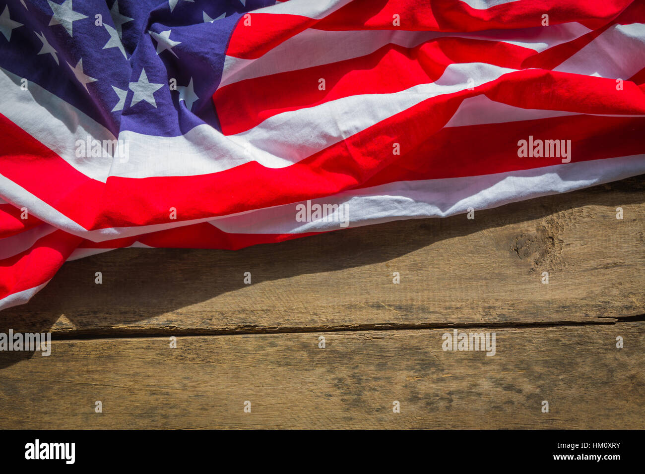 American flag on wood background Stock Photo - Alamy