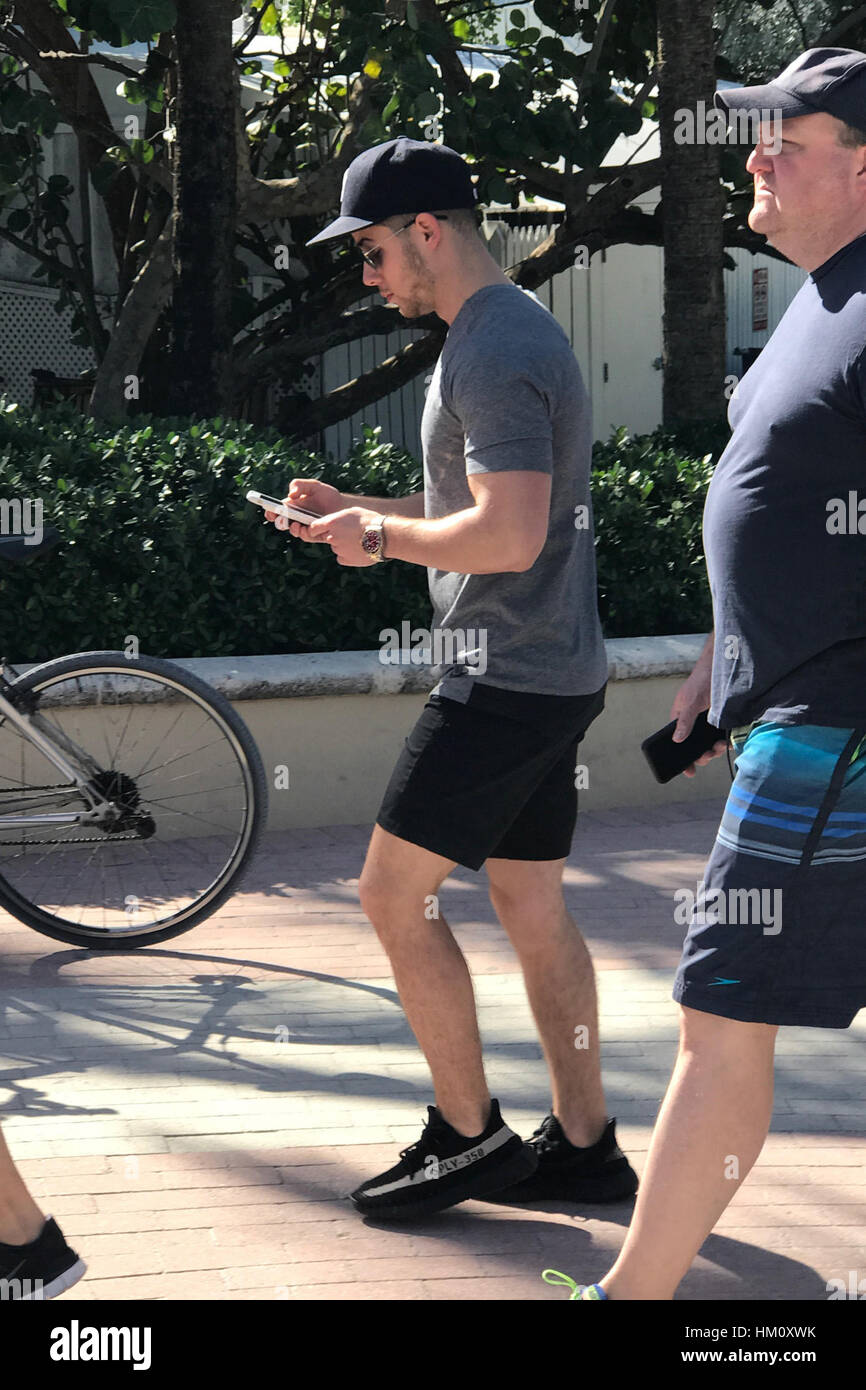 Nick Jonas spotted in Miami Beach, Florida. Featuring: Nick Jonas Where ...