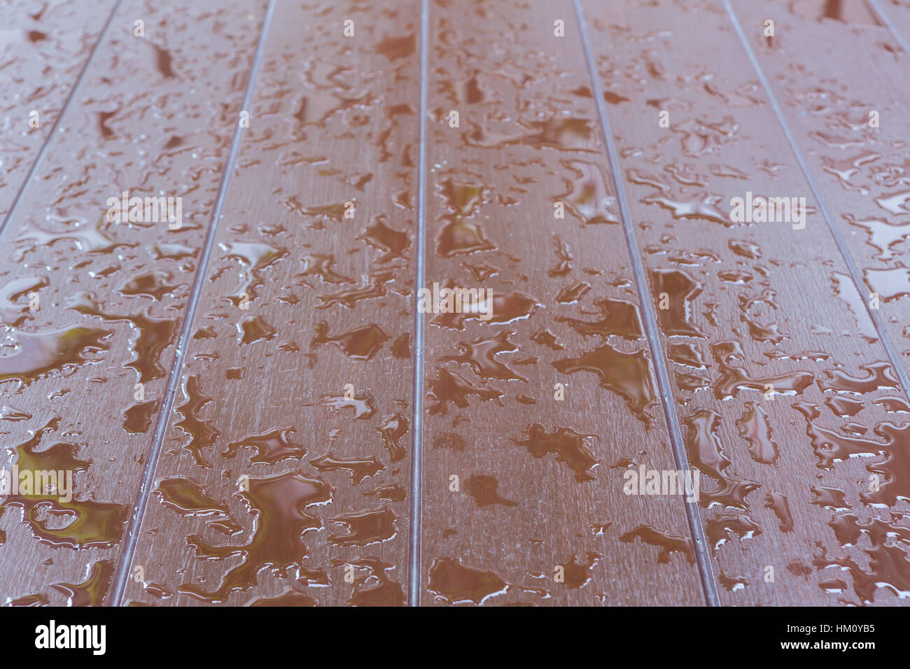 Water drop on a wood Stock Photo - Alamy