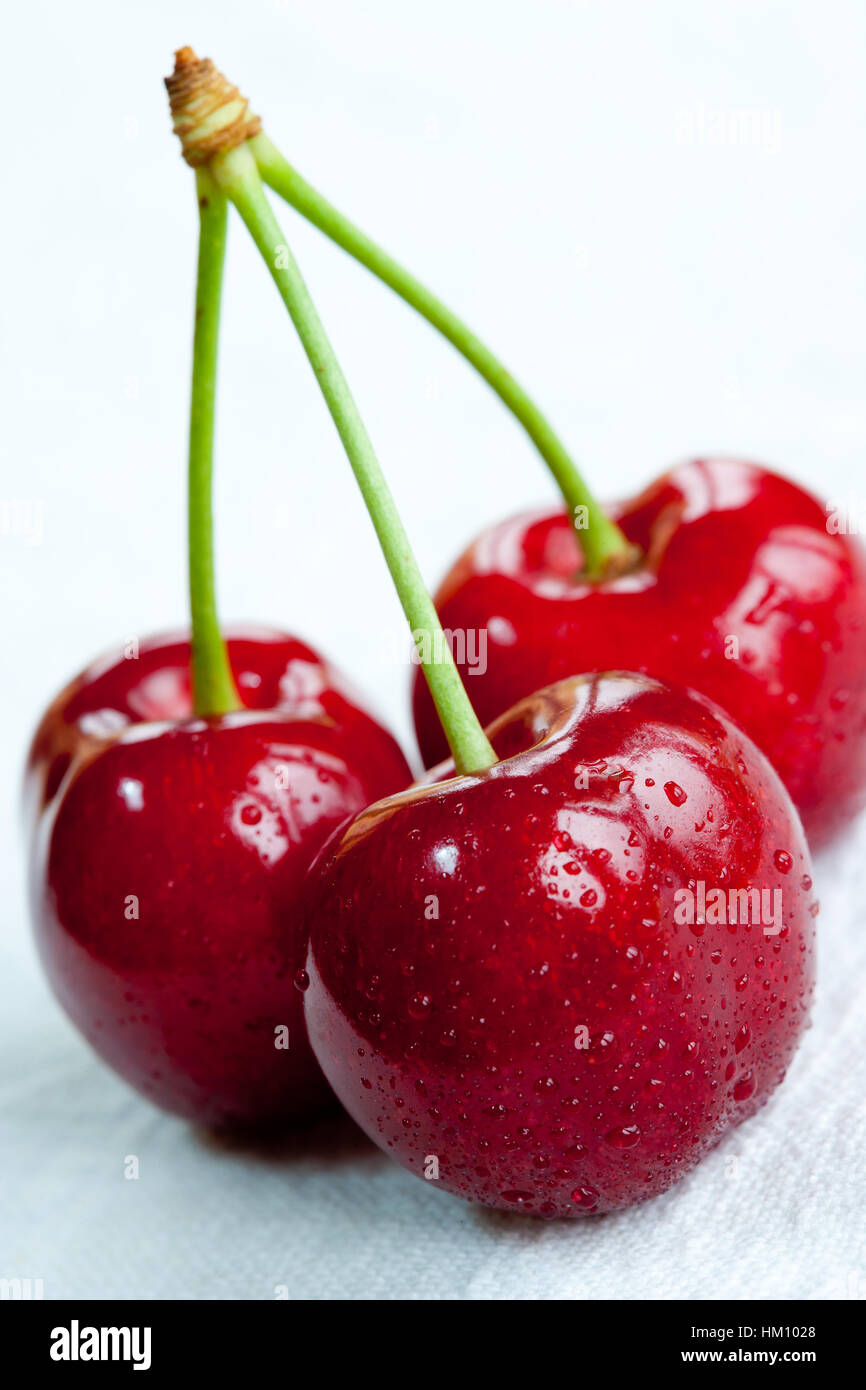Cherries three fruit hi-res stock photography and images - Alamy