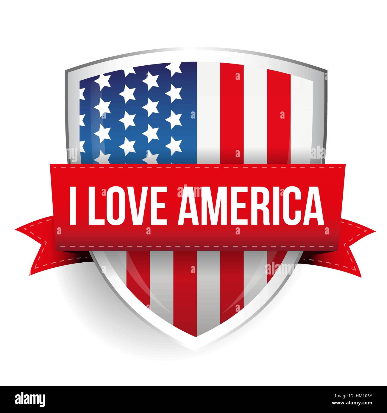 I love America shield with flag Stock Vector Image & Art - Alamy