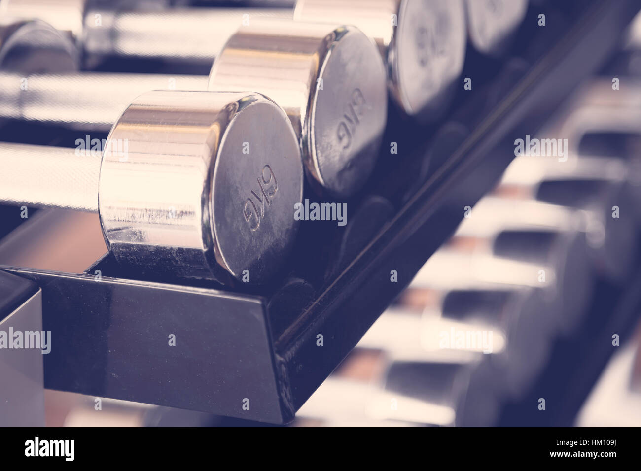 Background image row dumbbells hi-res stock photography and images - Alamy