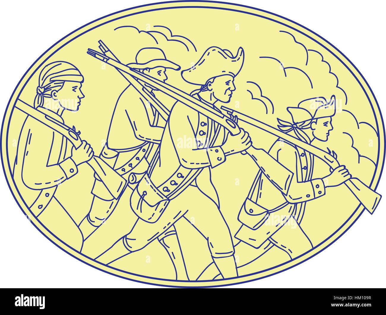 American revolutionary soldiers Stock Vector Images - Alamy