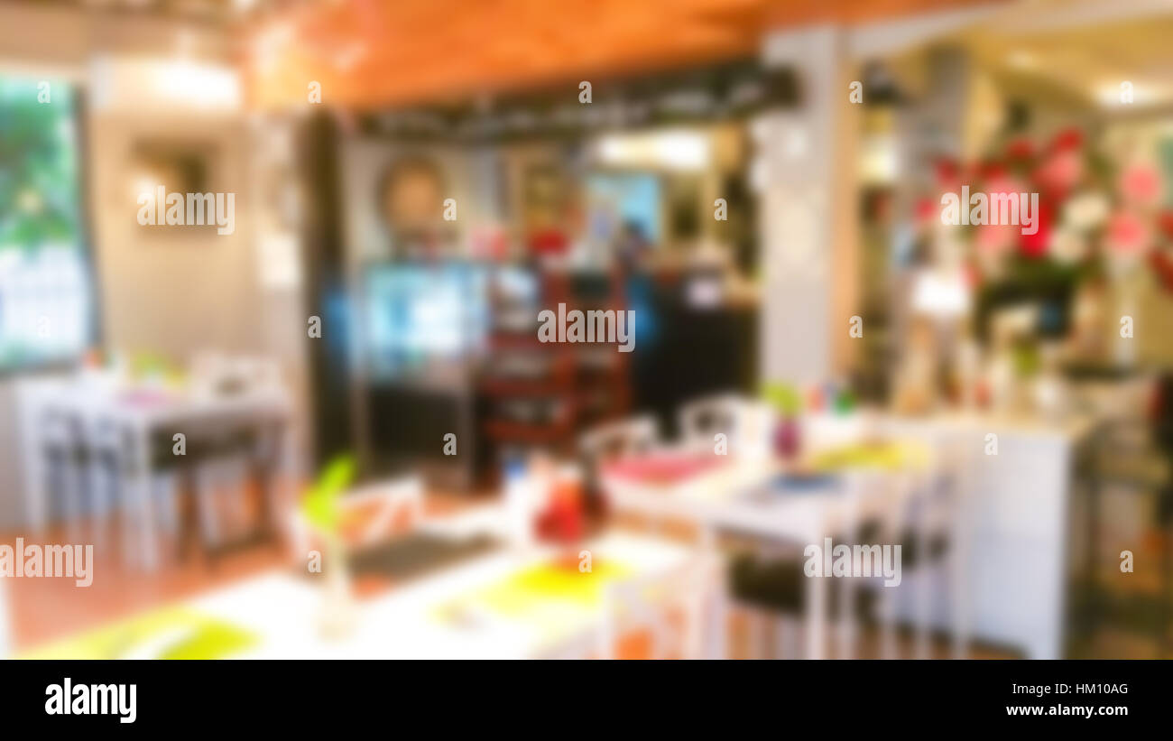 Abstract blur restaurant background Stock Photo - Alamy