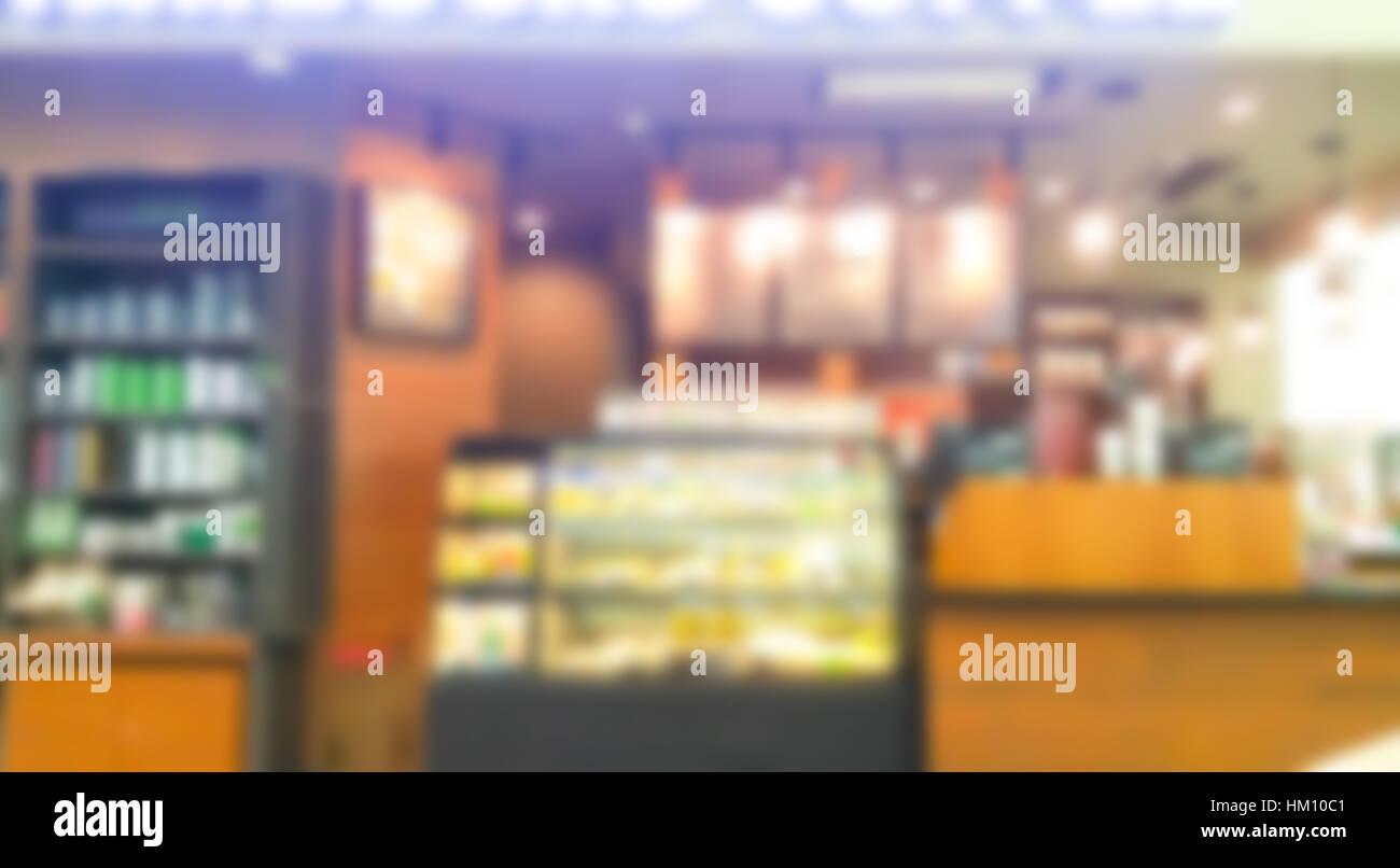 Coffee shop blur background Stock Photo - Alamy