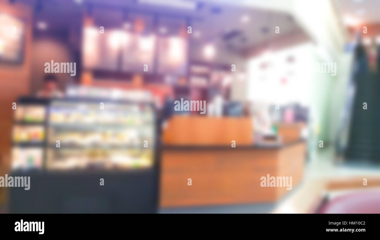 Coffee shop blur background Stock Photo - Alamy