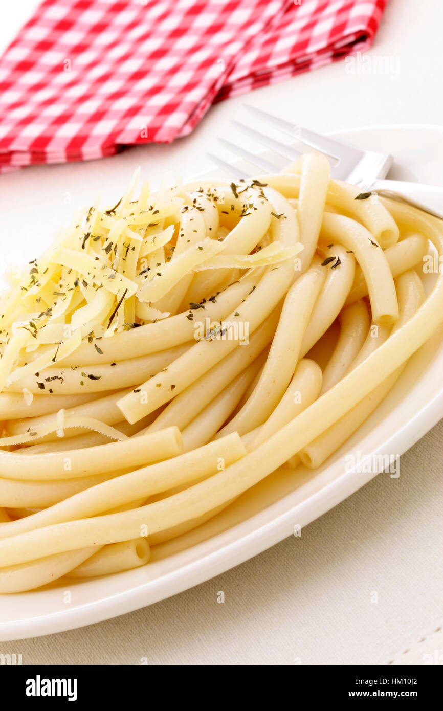delicious italian plain bucatini with italian herbs fresh butter and ...