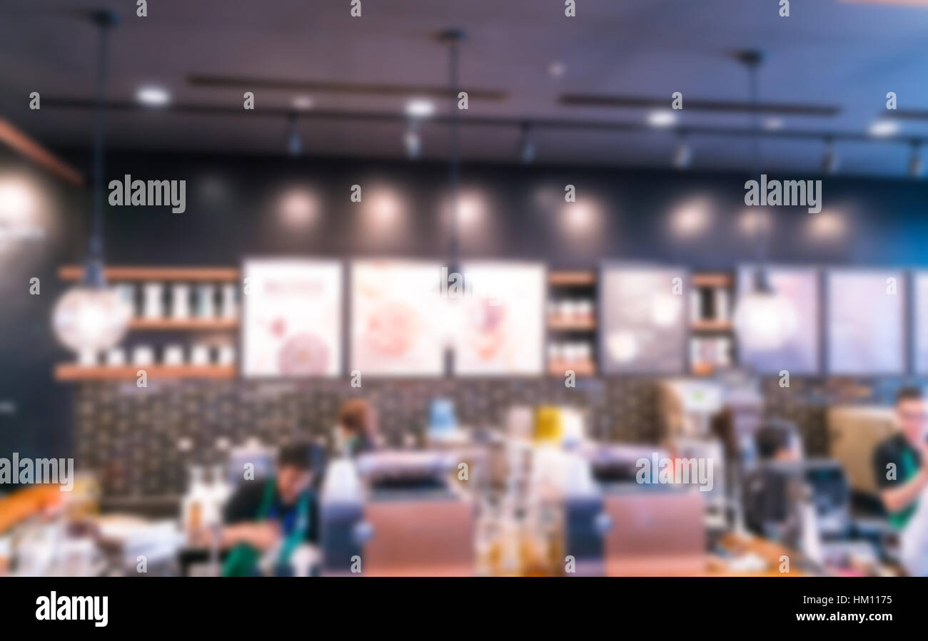 Coffee shop blur background Stock Photo - Alamy