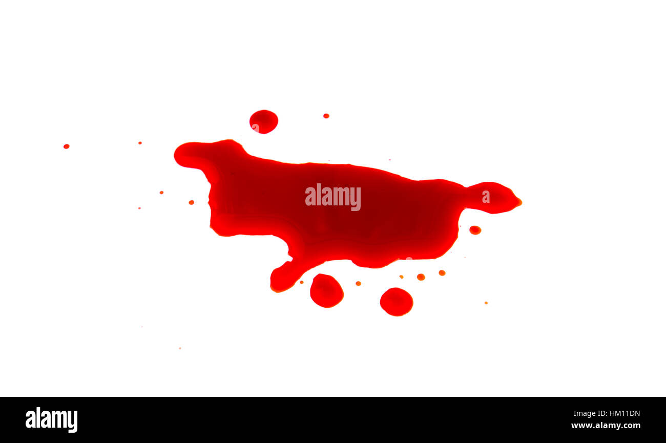 Halloween concept : Blood splatter on white background Stock Photo - Alamy