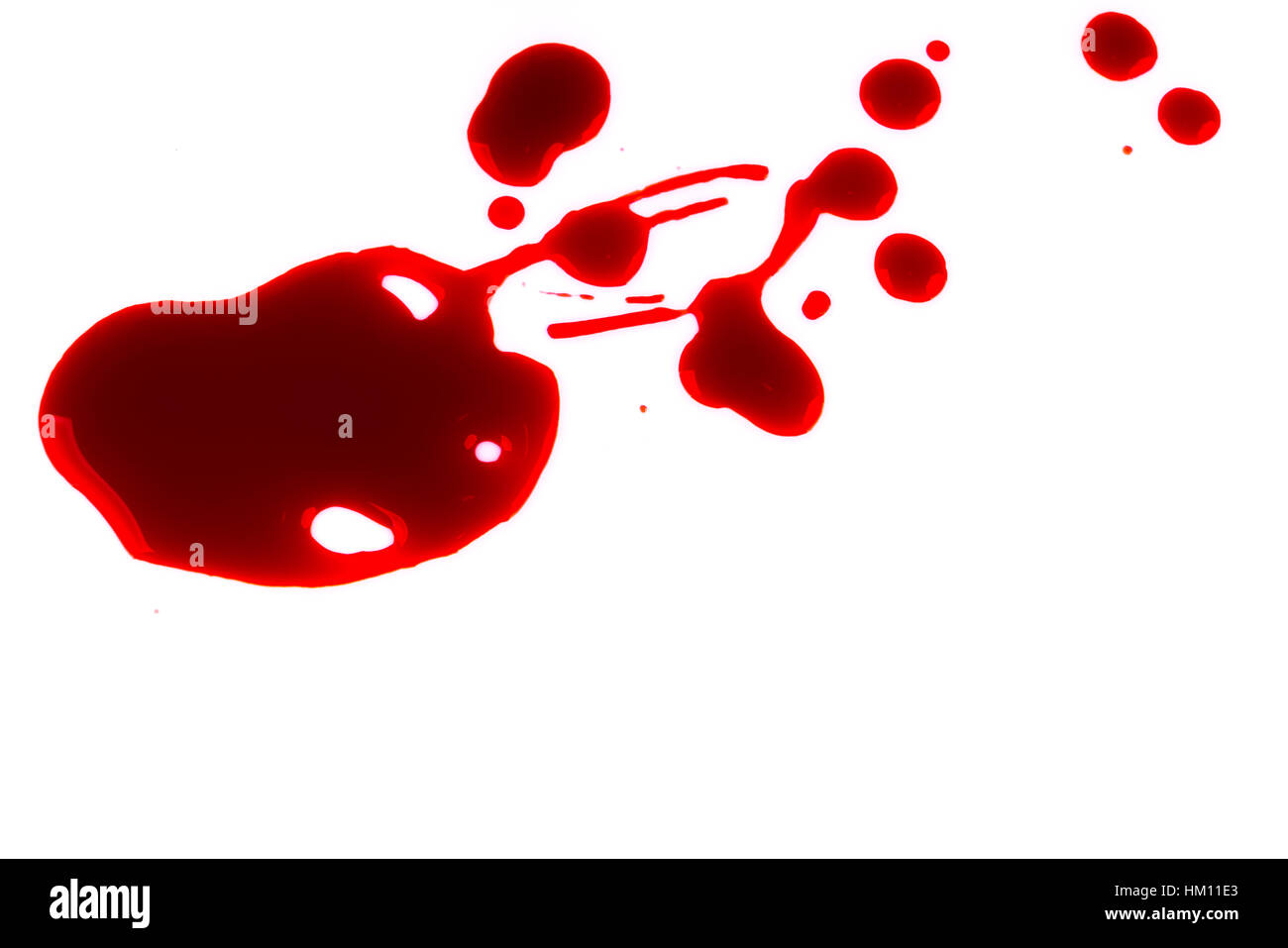 Halloween concept : Blood splatter on white background Stock Photo - Alamy