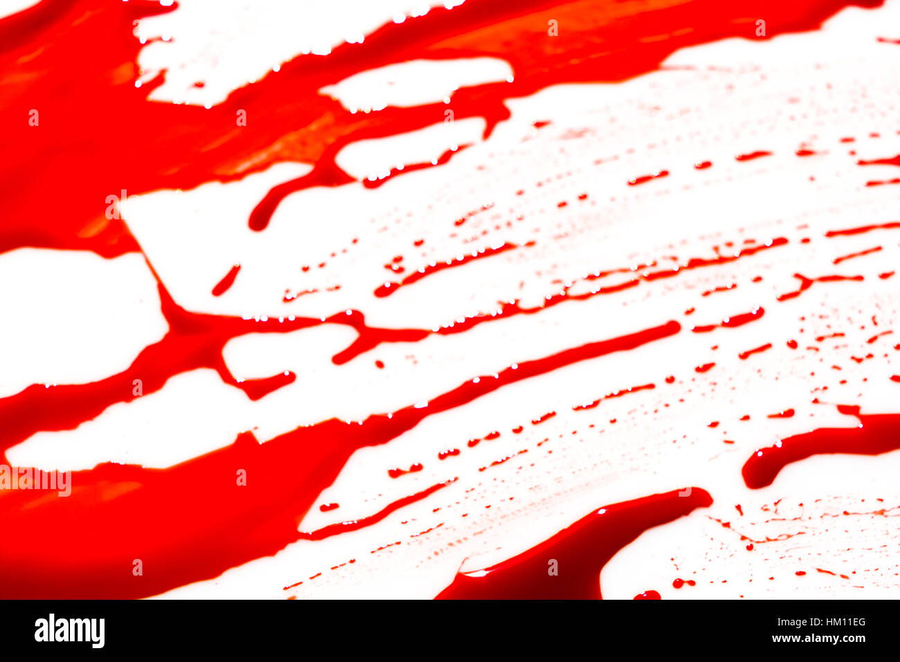 Halloween concept : Blood splatter on white background Stock Photo - Alamy