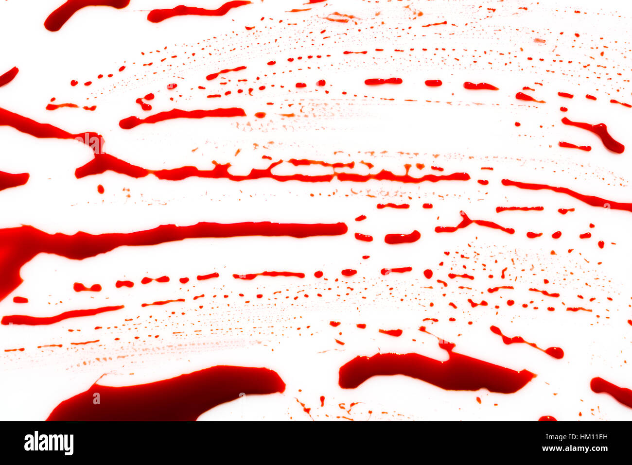 Halloween concept : Blood splatter on white background Stock Photo - Alamy