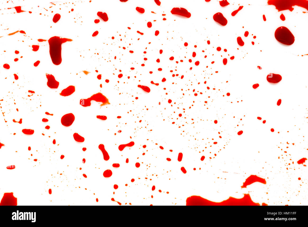 Halloween concept : Blood splatter on white background Stock Photo - Alamy